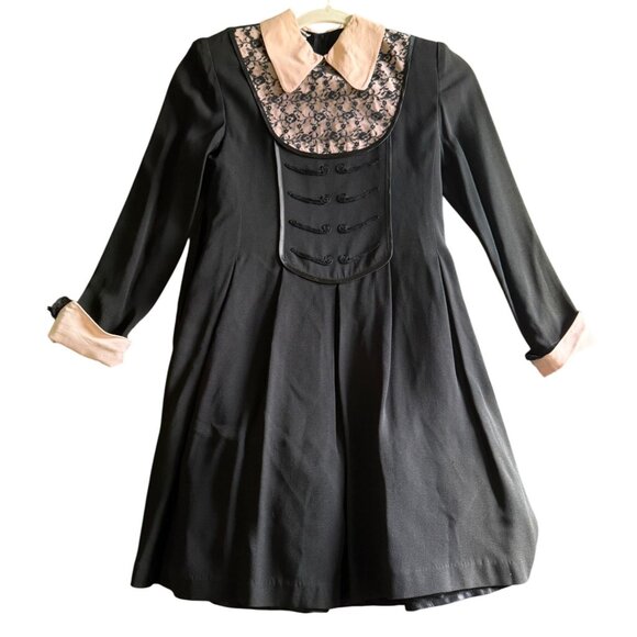Al & Max | Dresses | Val Max Lace Bib Pink Collar Cuffs Dress Girls ...